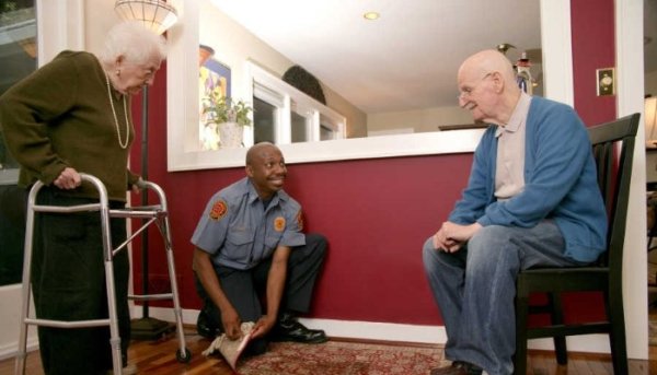 Elderly plus throw rugs= Danger of falling